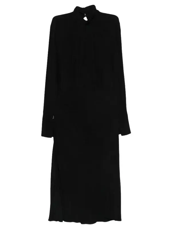 Patrizia Pepe Tie-neck Midi Dress - Black