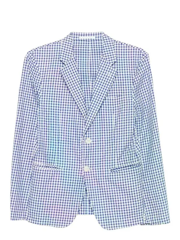 Comme Des Garçons Checked Blazer - Blue