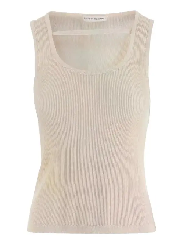 NICCOLO PASQUALETTI Ribbed-knit Tank Top - Neutrals