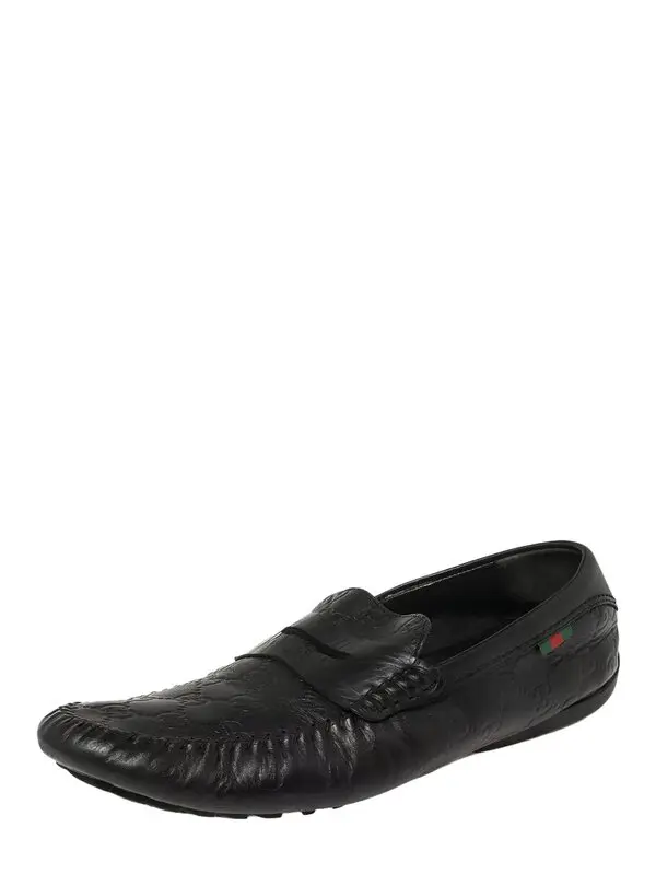 Gucci Guccissima Penny-slot Loafers - Black
