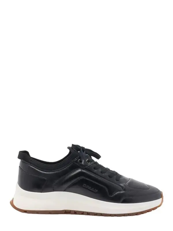 Bally Outline Leather Sneakers - Black