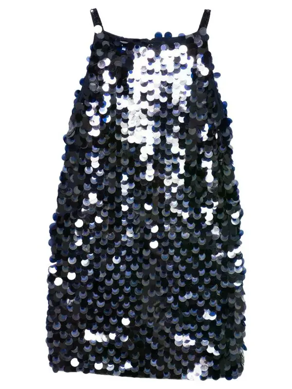 P.a.r.o.s.h Sequin-embellished Mini Dress - Blue
