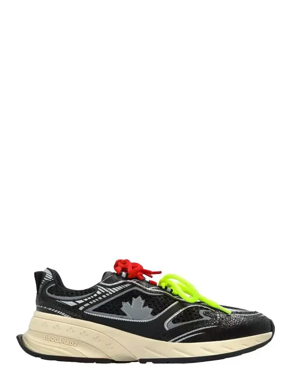 Dsquared2 Sprinter Leaf Appliqué Sneakers - Black