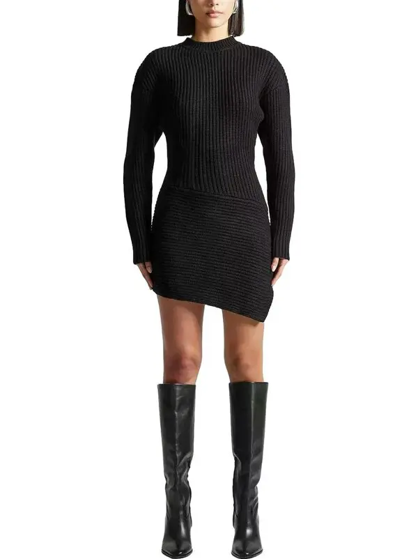 Manière De Voir Asymmetric Mini Dress - Black