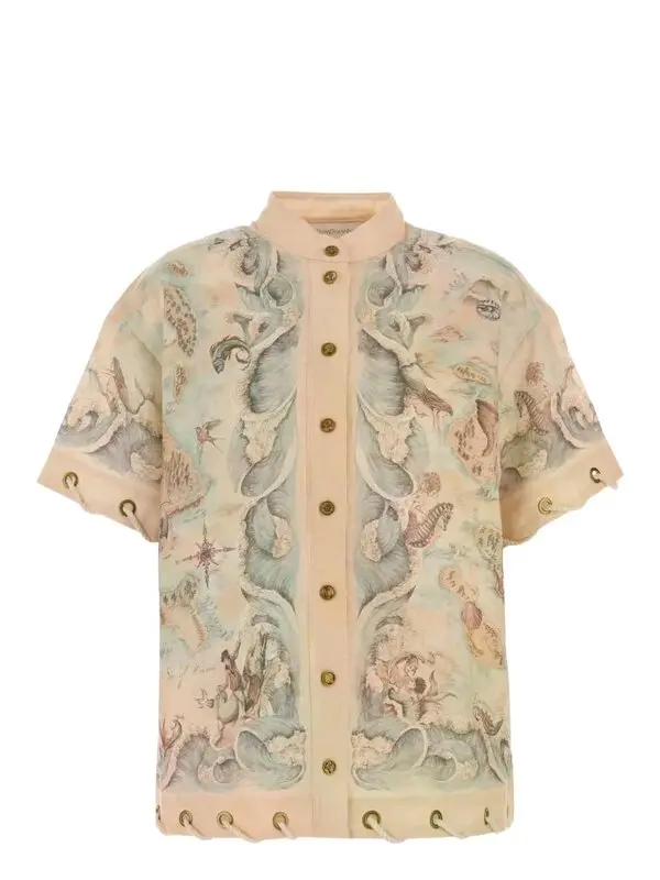 Zimmermann Graphic-pattern Shirt - Neutrals