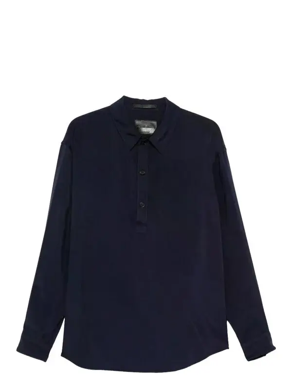 Giorgio Armani Buttoned Polo Shirt - Blue