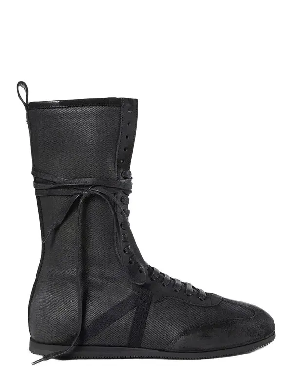 ANN DEMEULEMEESTER High-top Boxing Boots - Black