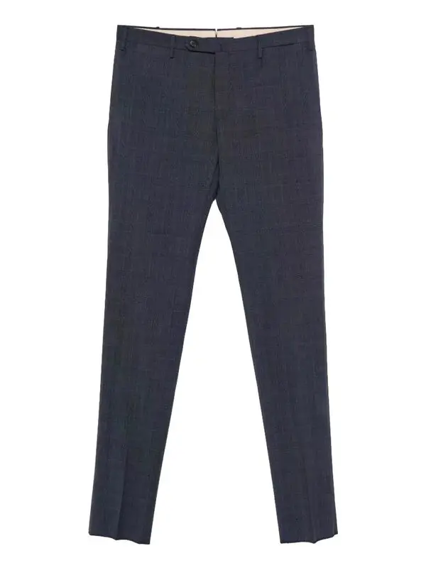 Incotex Checked Trousers - Blue