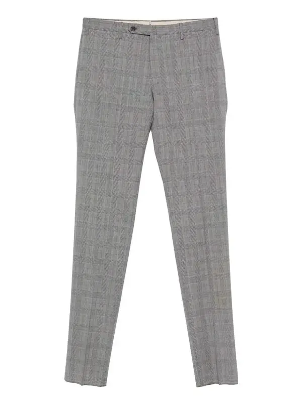 Incotex Check Trousers - Grey