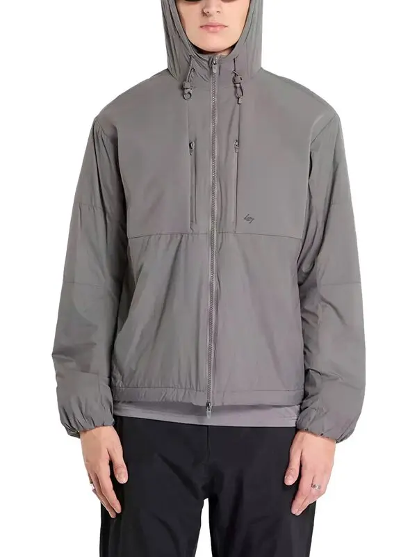 REPRESENT 247 Panelled Insulated Hooded Jacket - Grey