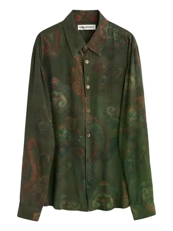 Our Legacy Beyond Paisley-print Shirt - Green