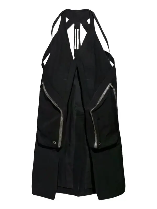 Rick Owens Temple Zip-up Vest - Black