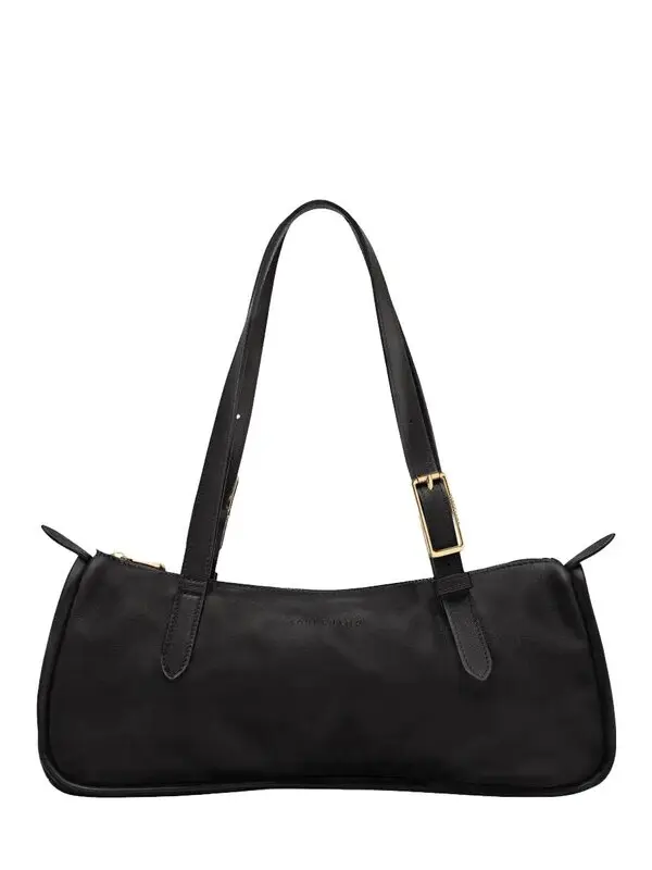 Longchamp Buckle-strap Shoulder Bag - Black