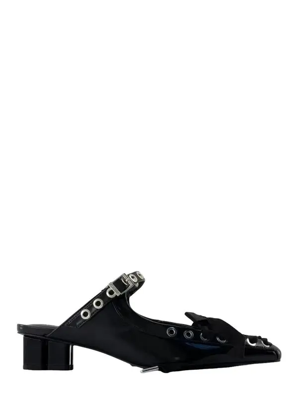 GANNI Eyelets Lace Sandals - Black