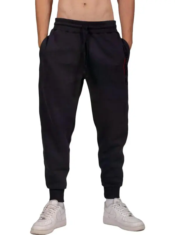 PODHIO Drawstring Cuffed Trousers - Black