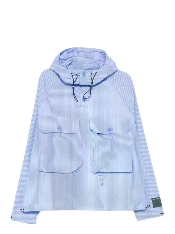 Reese Cooper Striped Hooded Jacket - Blue