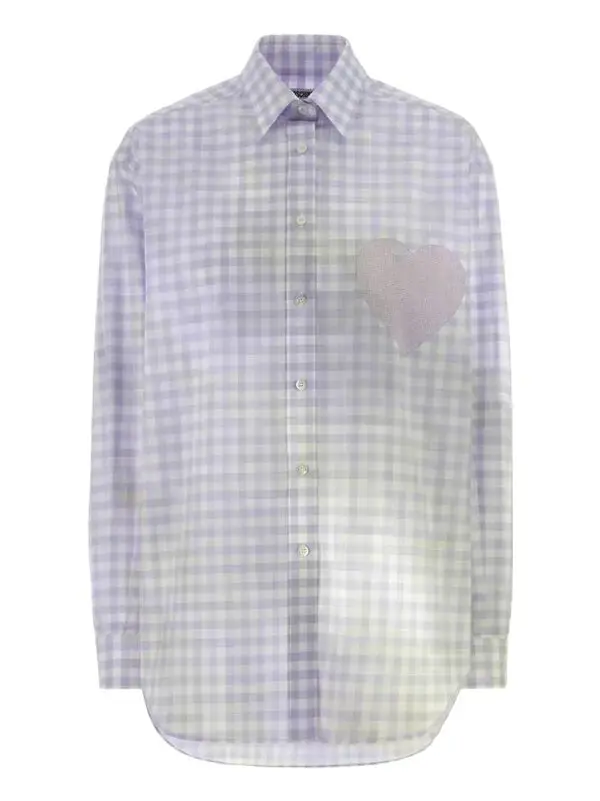 Moschino Gingham-pattern Shirt - Purple