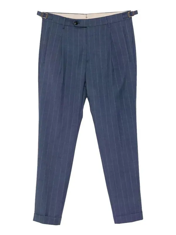 BERWICH Striped Tailored Trousers - Blue