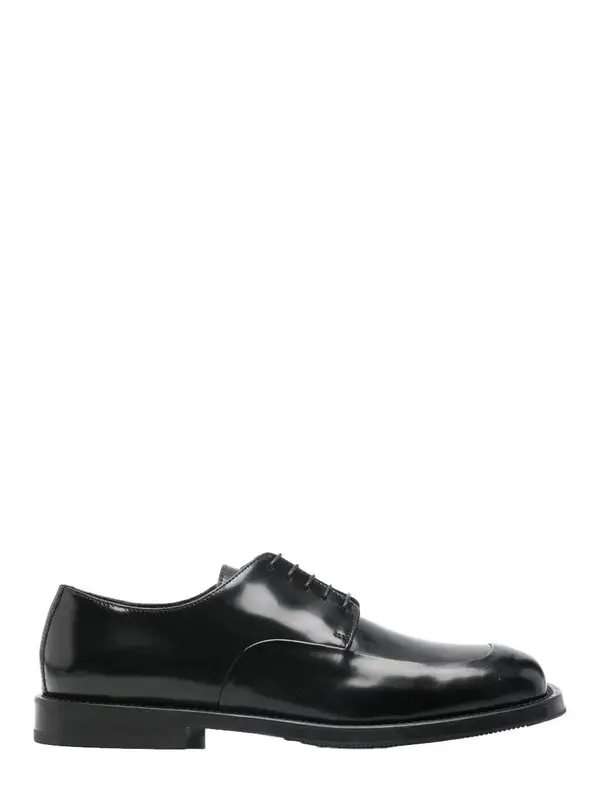 Moschino Leather Derby Shoes - Black