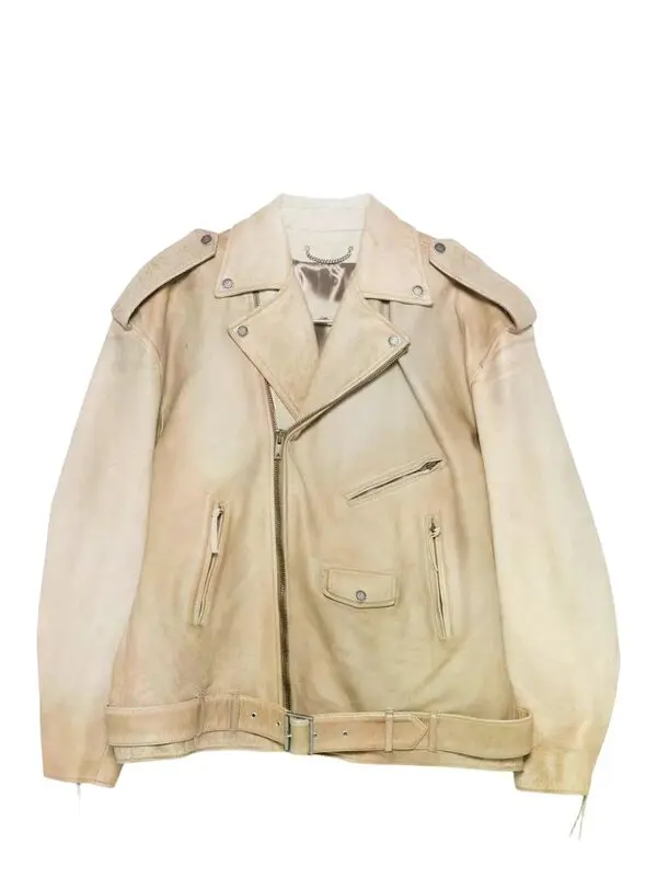 GOLDEN GOOSE Buffalo Leather Jacket - Neutrals