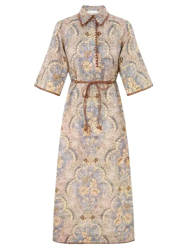 Zimmermann Floral-print Midi Dress - Blue