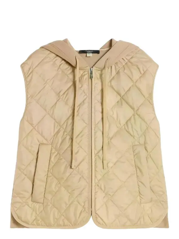 Max Mara Quilted Hooded Gilet - Neutrals