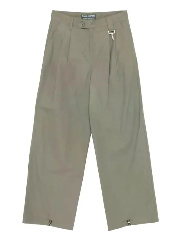Reese Cooper Ripstop Pleated Trousers - Green