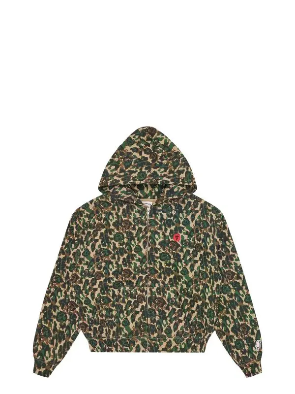 ICECREAM Camouflage Zip-up Hoodie - Green