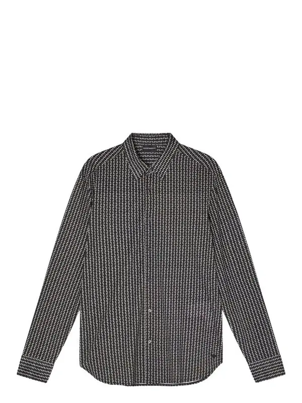 Emporio Armani Patterned Shirt - Black