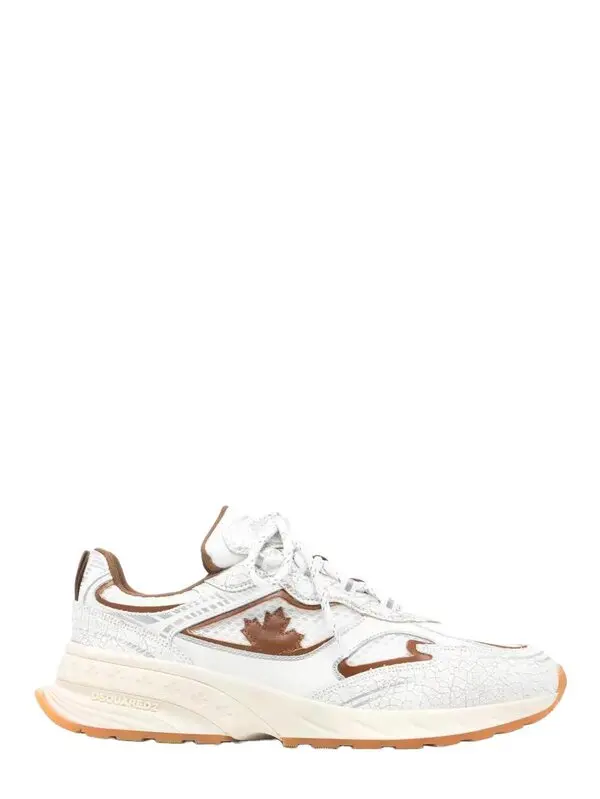 Dsquared2 Sprinter Leaf Lace-up Sneakers - White