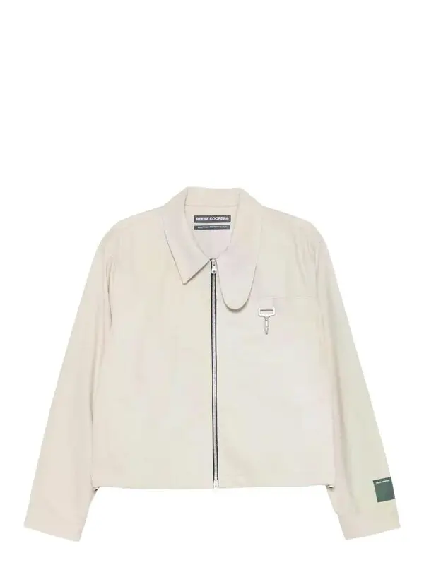 Reese Cooper Herringbone Zip-up Jacket - Neutrals