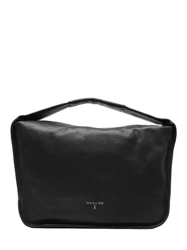 Patrizia Pepe Goat Skin Shoulder Bag - Black