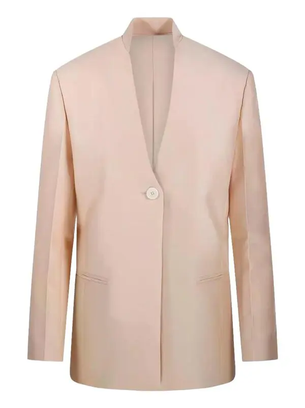 SANDBEIGE Button Single-breasted Blazer - Pink