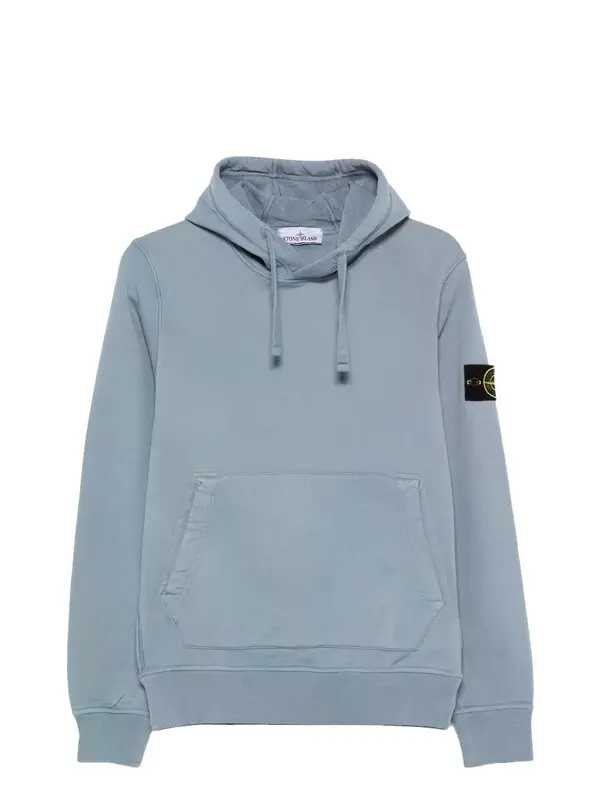 Stone Island Kangaroo-pocket Hoodie - Blue
