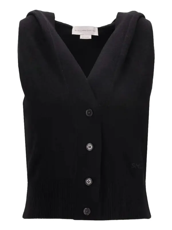 Stella McCartney Hooded Button Vest - Black