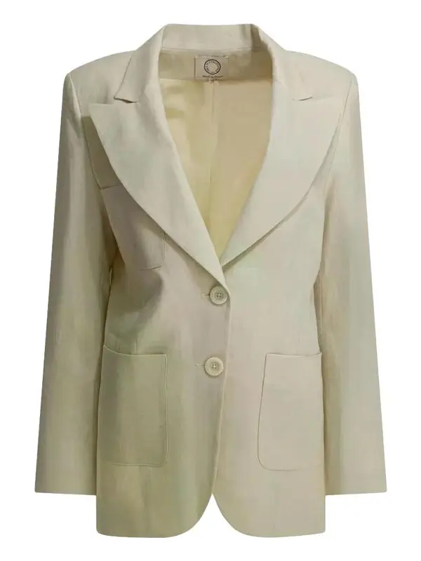 INES DE LA FRESSANGE PARIS Thadée Linen Single-breasted Blazer - Neutrals
