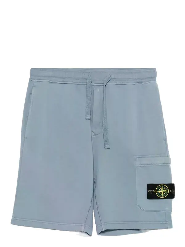 Stone Island Logo-detail Shorts - Blue