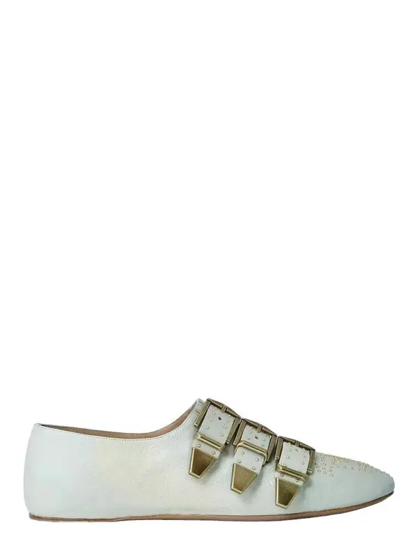 Chloé Susanna Buckle-detail Leather Loafers - Neutrals