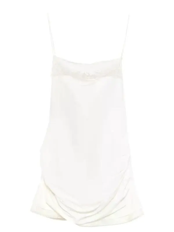 Magda Butrym Lace-trim Mini Dress - White