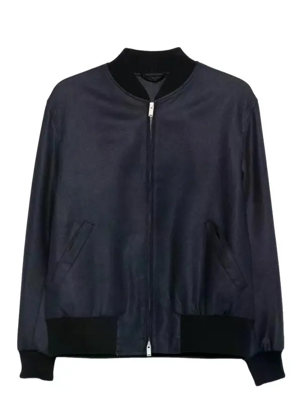 LARDINI Zip Bomber Jacket - Blue
