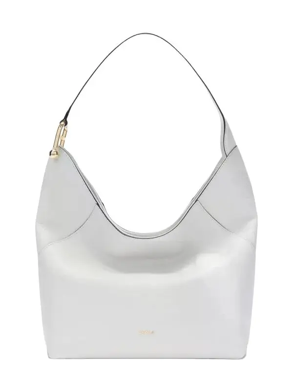 Furla M Lara Leather Shoulder Bag - White