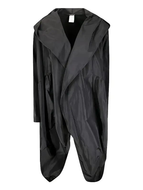 HIRA Hooded Wrap Trench - Black