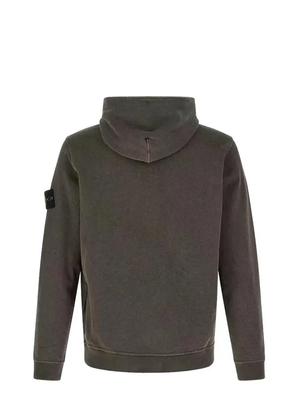Stone Island Hooded Button Sweatshirt - Dark Taupe