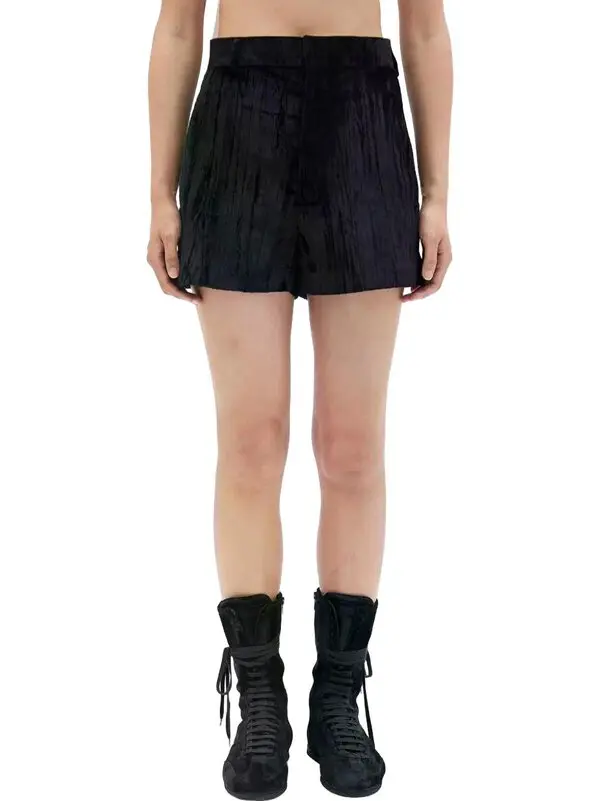 ANN DEMEULEMEESTER High-waist Tailored Shorts - Black