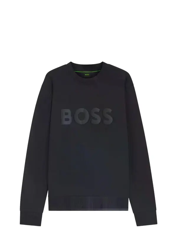 BOSS Logo-print Crewneck Sweatshirt - Blue