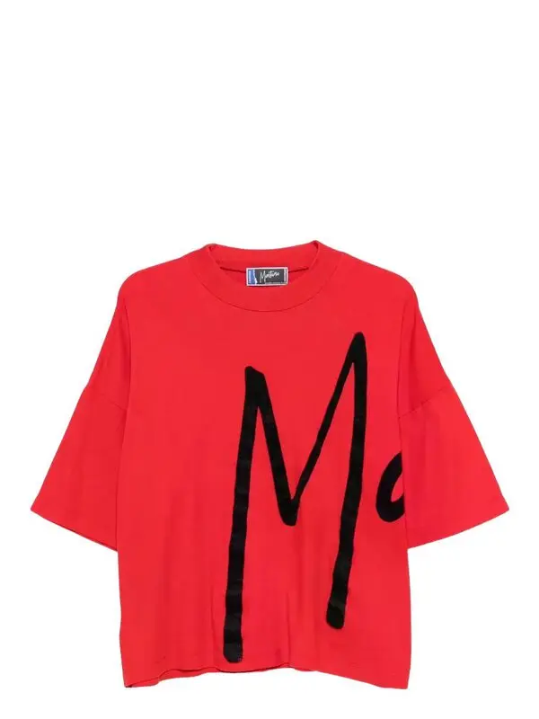 CLAUDE MONTANA Logo T Shirt - Red