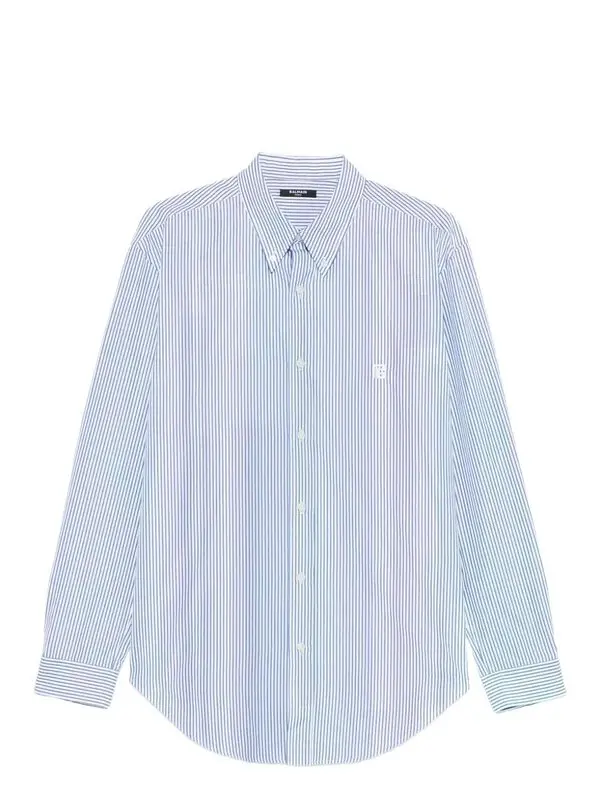 Balmain Striped-pattern Shirt - Blue