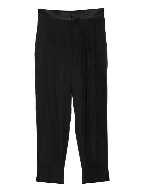 Giorgio Armani Satin Trim Trousers - Black