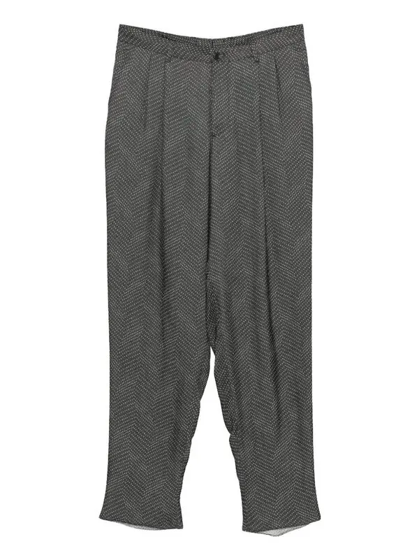 Giorgio Armani Patterned Trousers - Grey