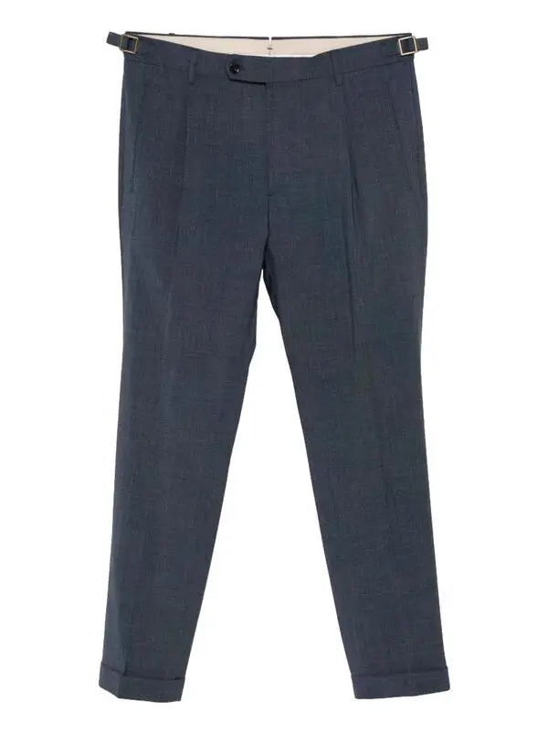 BERWICH Tailored Pleated Trousers - Blue